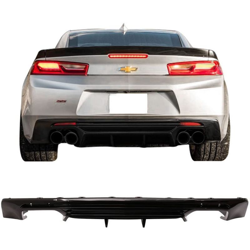 2016-2023 Chevrolet Camaro Quad Exhaust Rear Diffuser (Gloss Black)